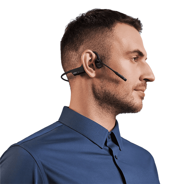 SHOKZ OpenComm2 Wireless Bluetooth Bone Conduction Headset with Type C ...